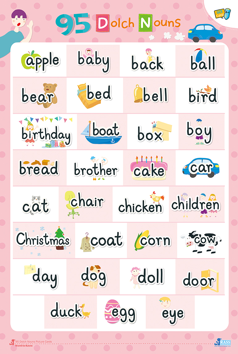 RASS LANGUAGE - 95 Dolch Nouns Picture Cards - Official site