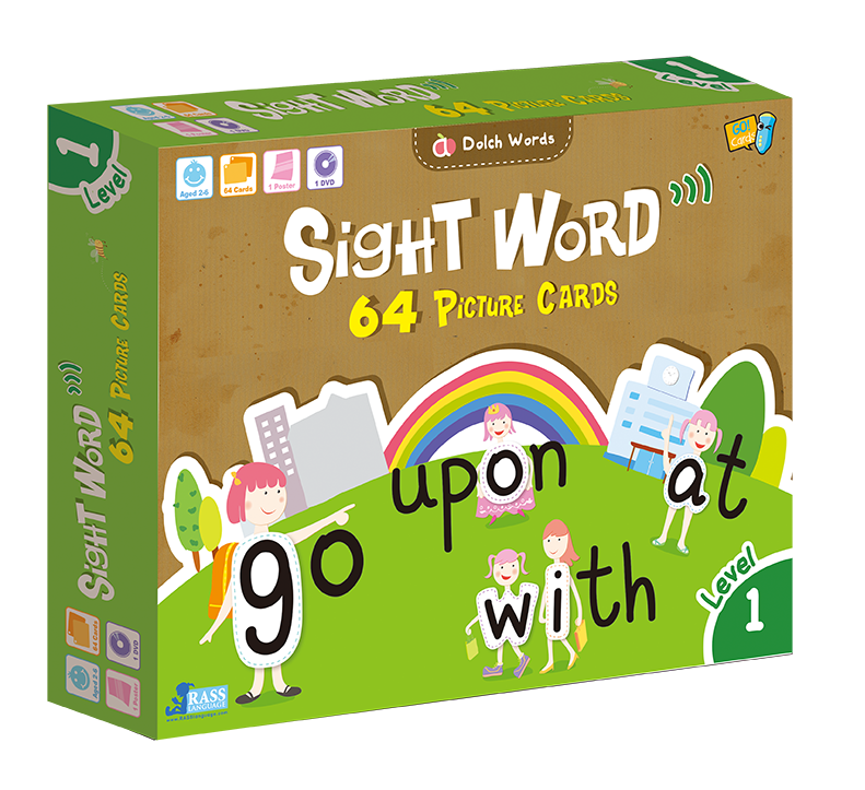 RASS LANGUAGE - Sight Word 64 Picture Cards Level 4 - 兒童圖書