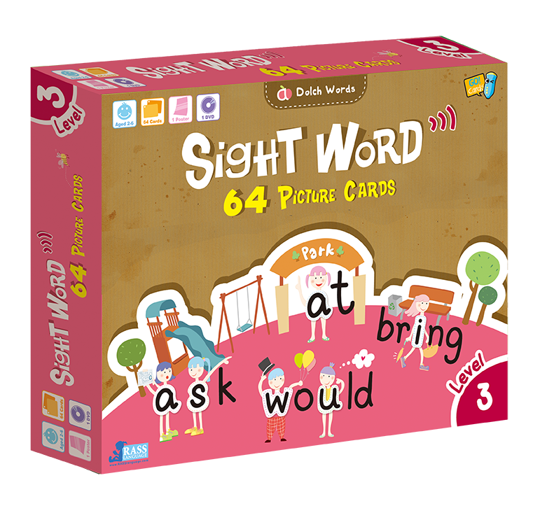 RASS LANGUAGE - Sight Word 64 Picture Cards Level 1 - Official site