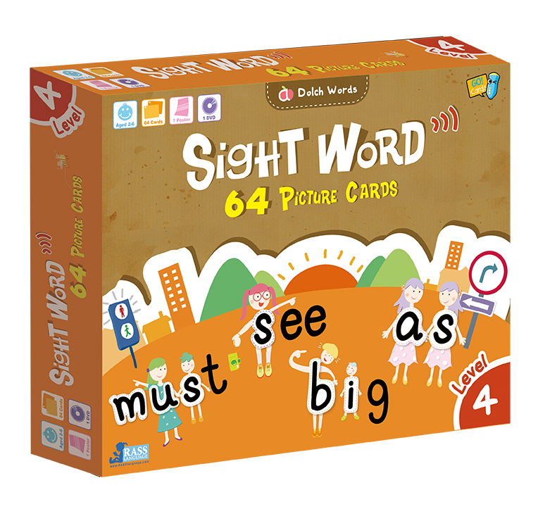 RASS LANGUAGE - Sight Word 64 Picture Cards Level 1 - Official site